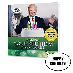 Donald Trump Pop Up Birthday Card with Light & Sound | Our Friendly Forest