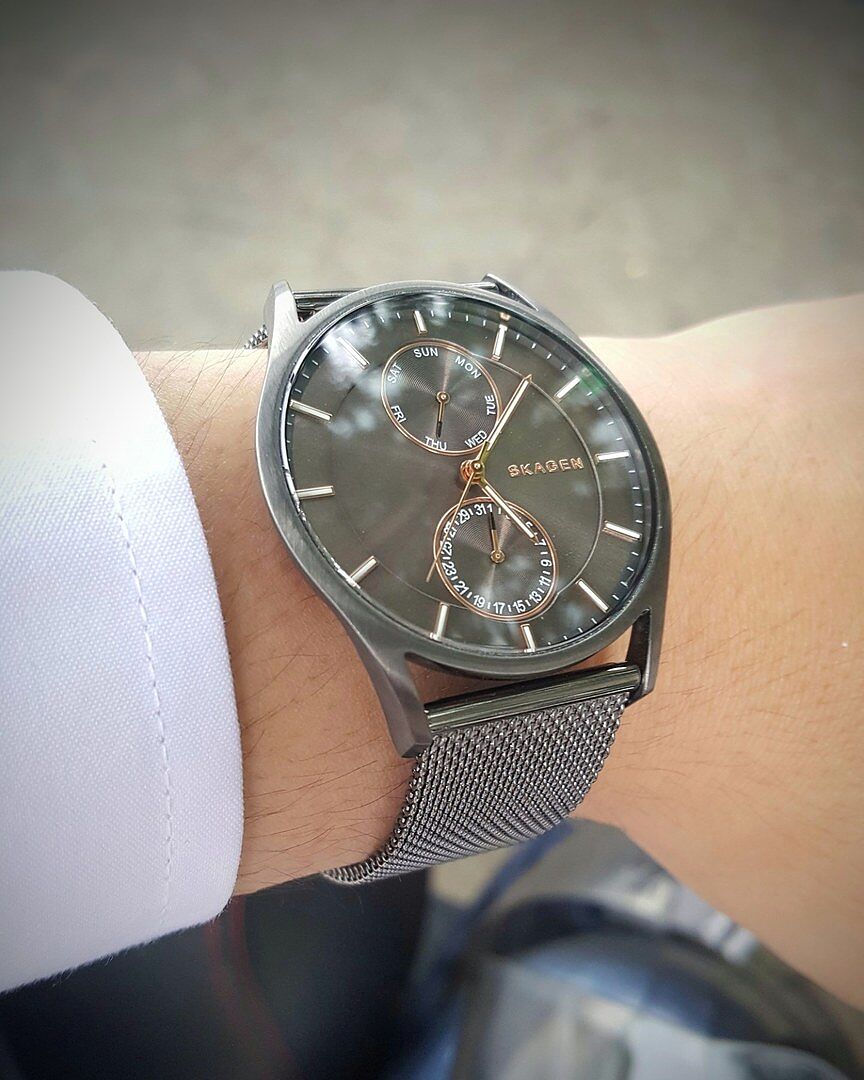 Skagen Holst Multi-Function Grey Dial Unisex Watch SKW6180 768680220810 ...