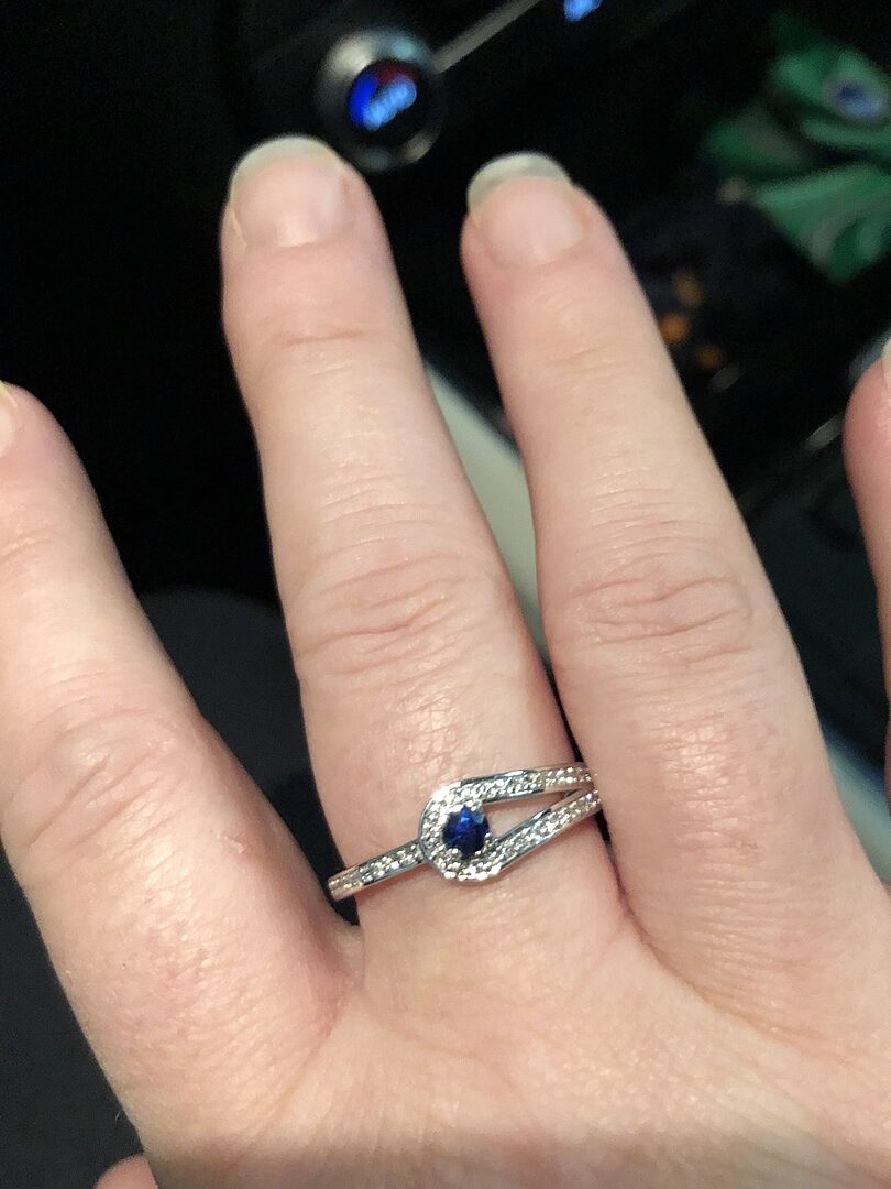 Solitaire Amethyst Knot Promise Ring with Diamond | Angara