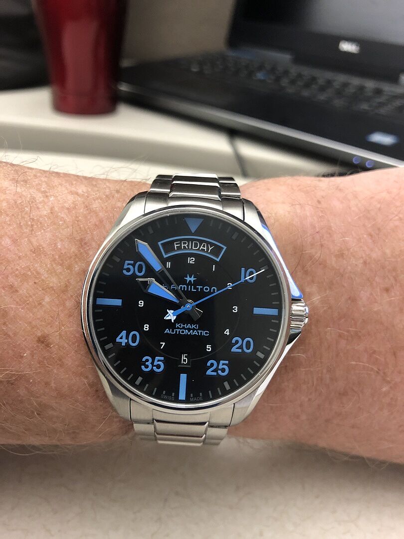 Hamilton Khaki Pilot Air Zermatt Automatic Black Dial Men's Watch ...