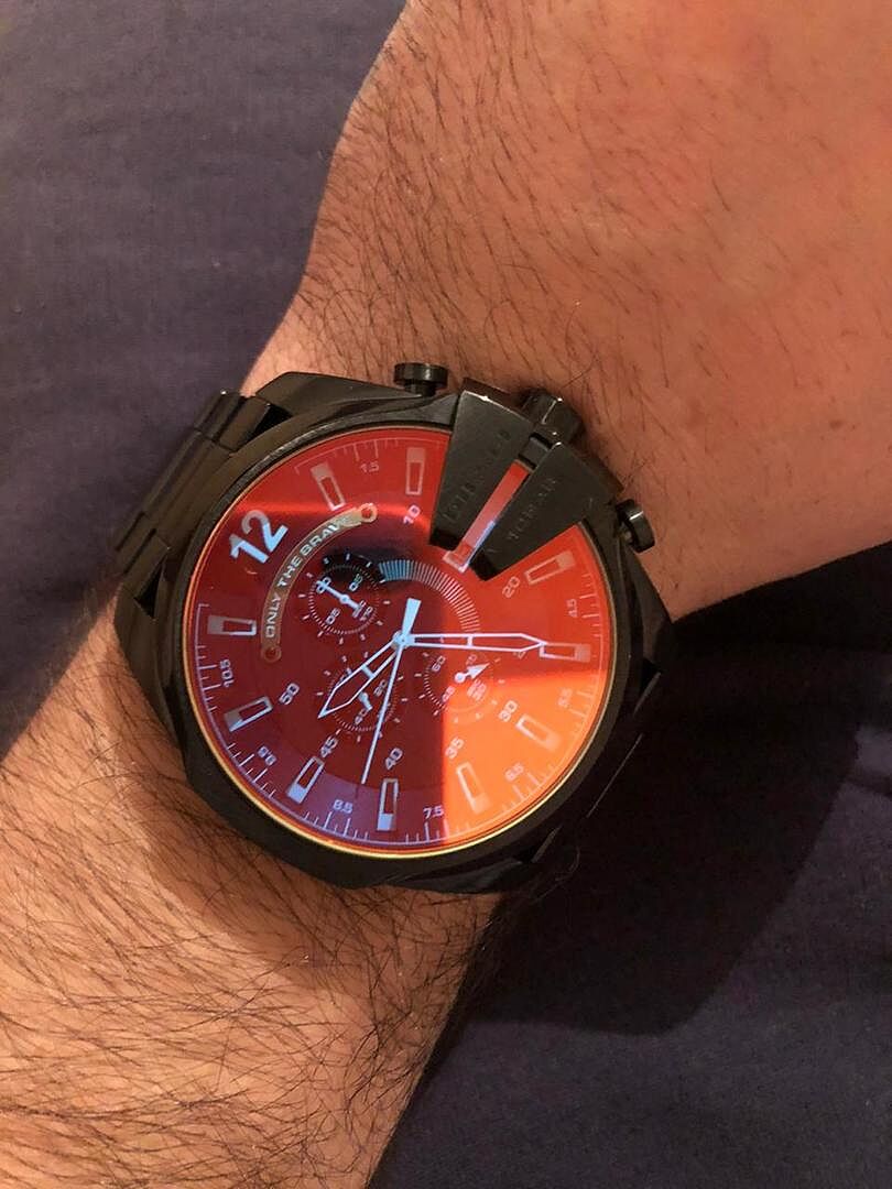 Diesel Mega Chief Black Ion-plated Stainless Steel Men's Watch DZ4318 ...