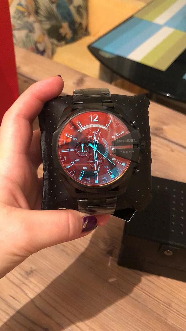 Diesel Mega Chief Black Ion-plated Stainless Steel Men's Watch DZ4318 ...