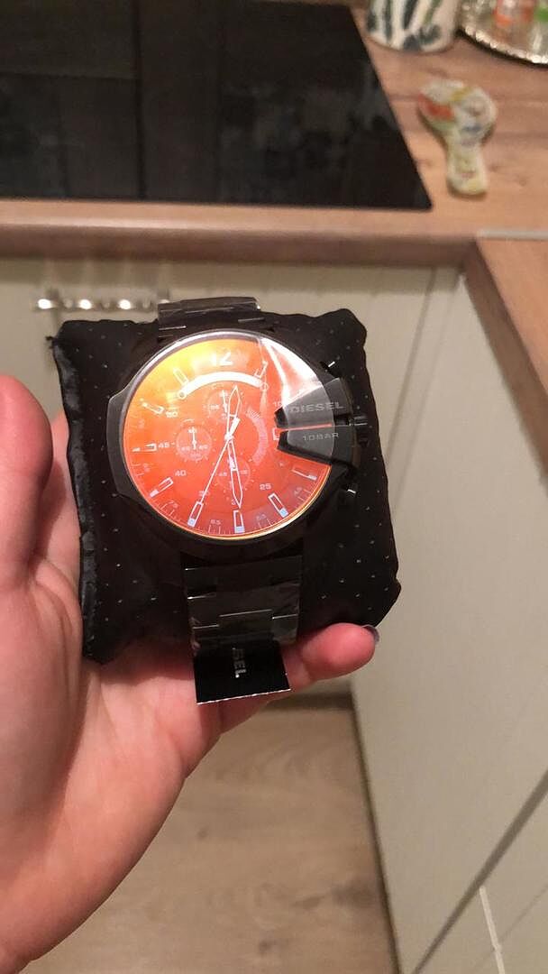 Diesel Mega Chief Black Ion-plated Stainless Steel Men's Watch DZ4318 ...