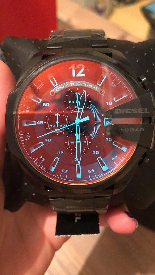 Diesel Mega Chief Black Ion-plated Stainless Steel Men's Watch DZ4318 ...