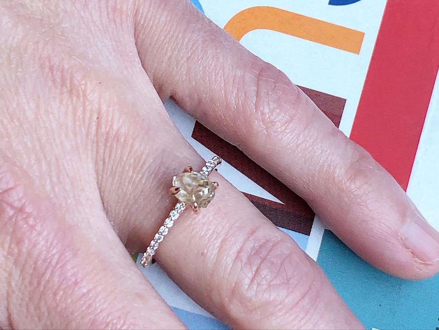 0.50 carat sliced round rough diamonds - black. **We pick one piece fr ...