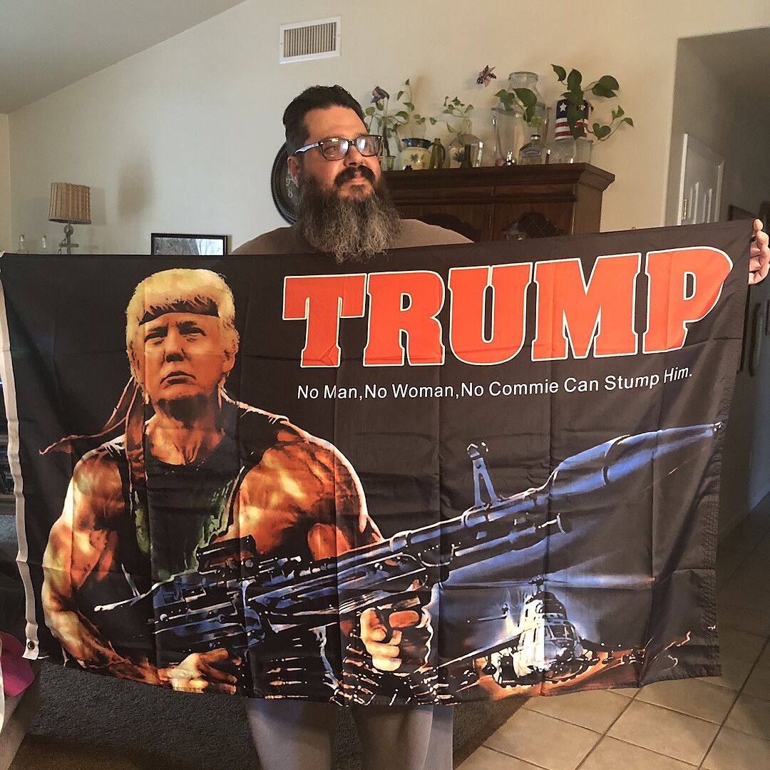 Trump Rambo 3x5 Super Poly Flag - Gadsden and Culpeper