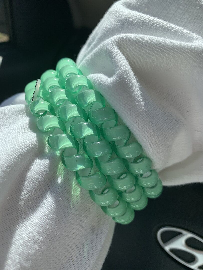 TELETIES Large Hair Ties, Rose Water Pink