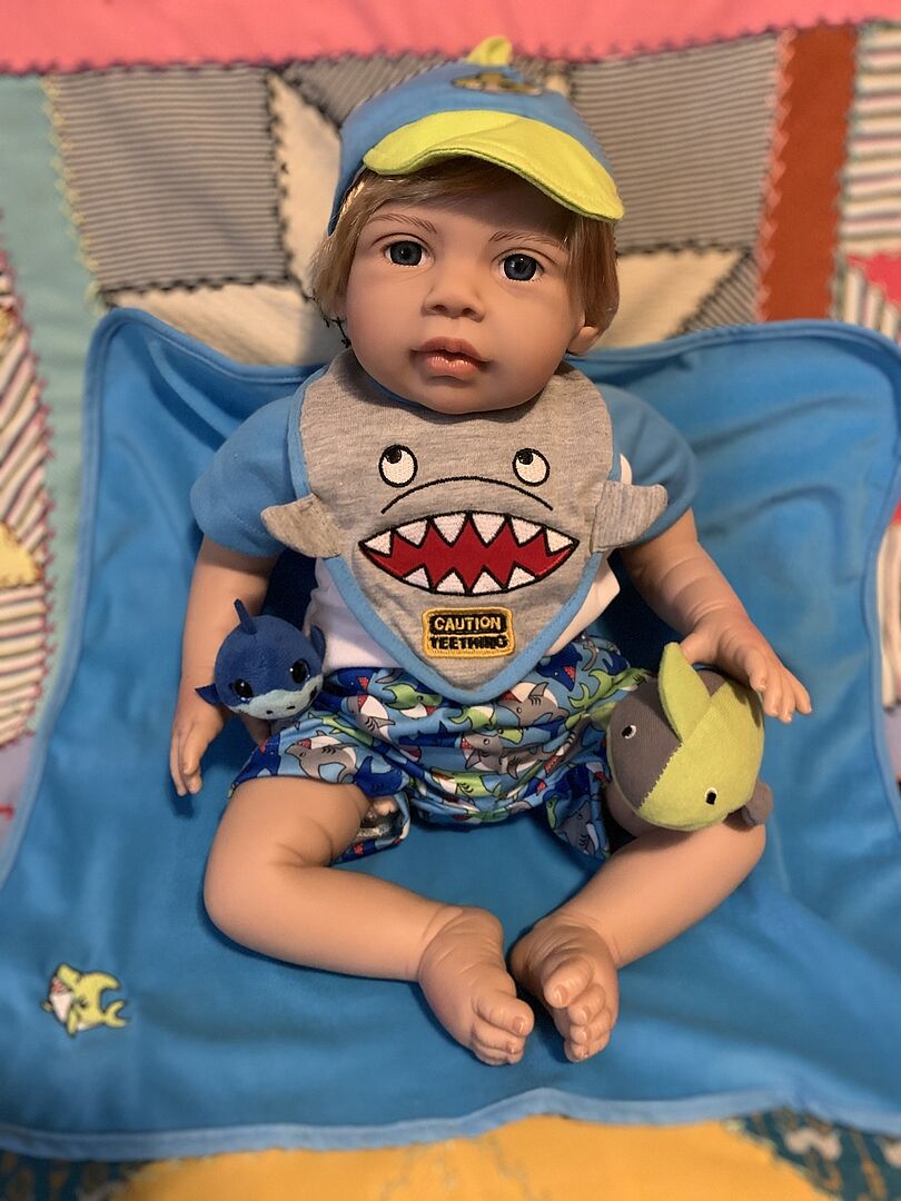 Paradise Galleries Toddler Baby Doll That Looks Real - Sharkey