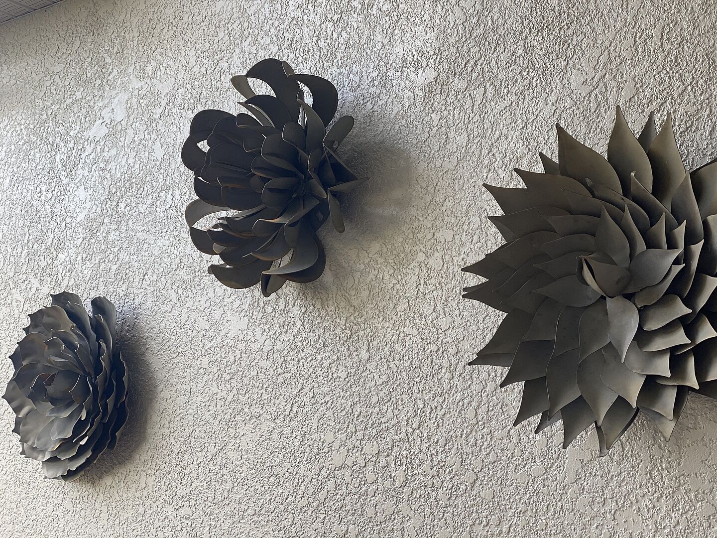 Blue Rose Succulent | Metal Landscape Art | Desert Steel