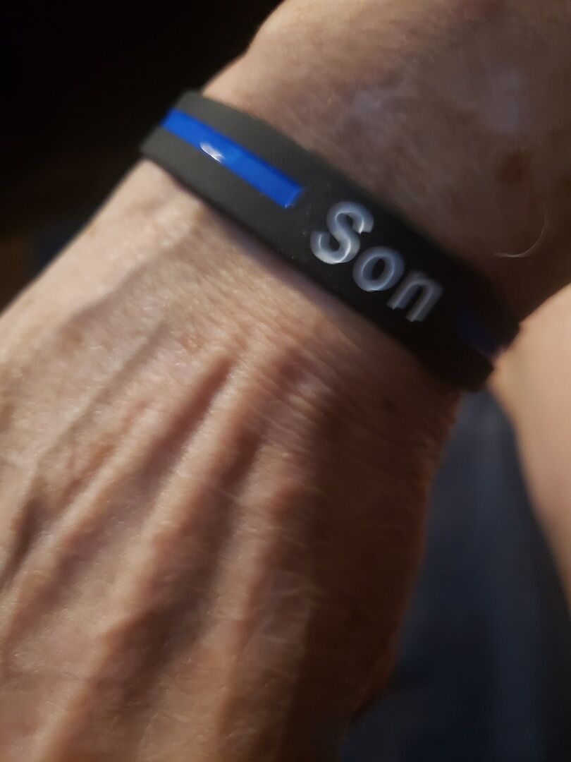 Personalized - Thin Blue Line Silicone Bracelet - Thin Blue Line USA