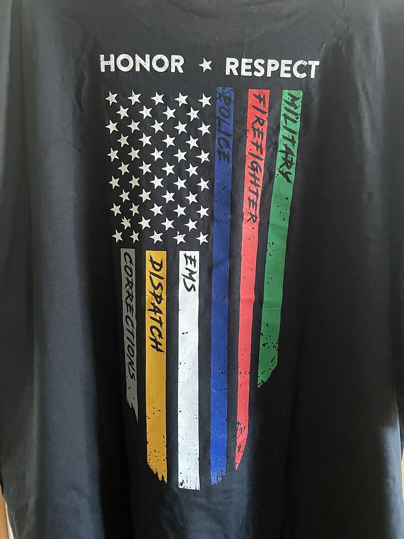 Men's T-Shirt - First Responders - Thin Blue Line USA