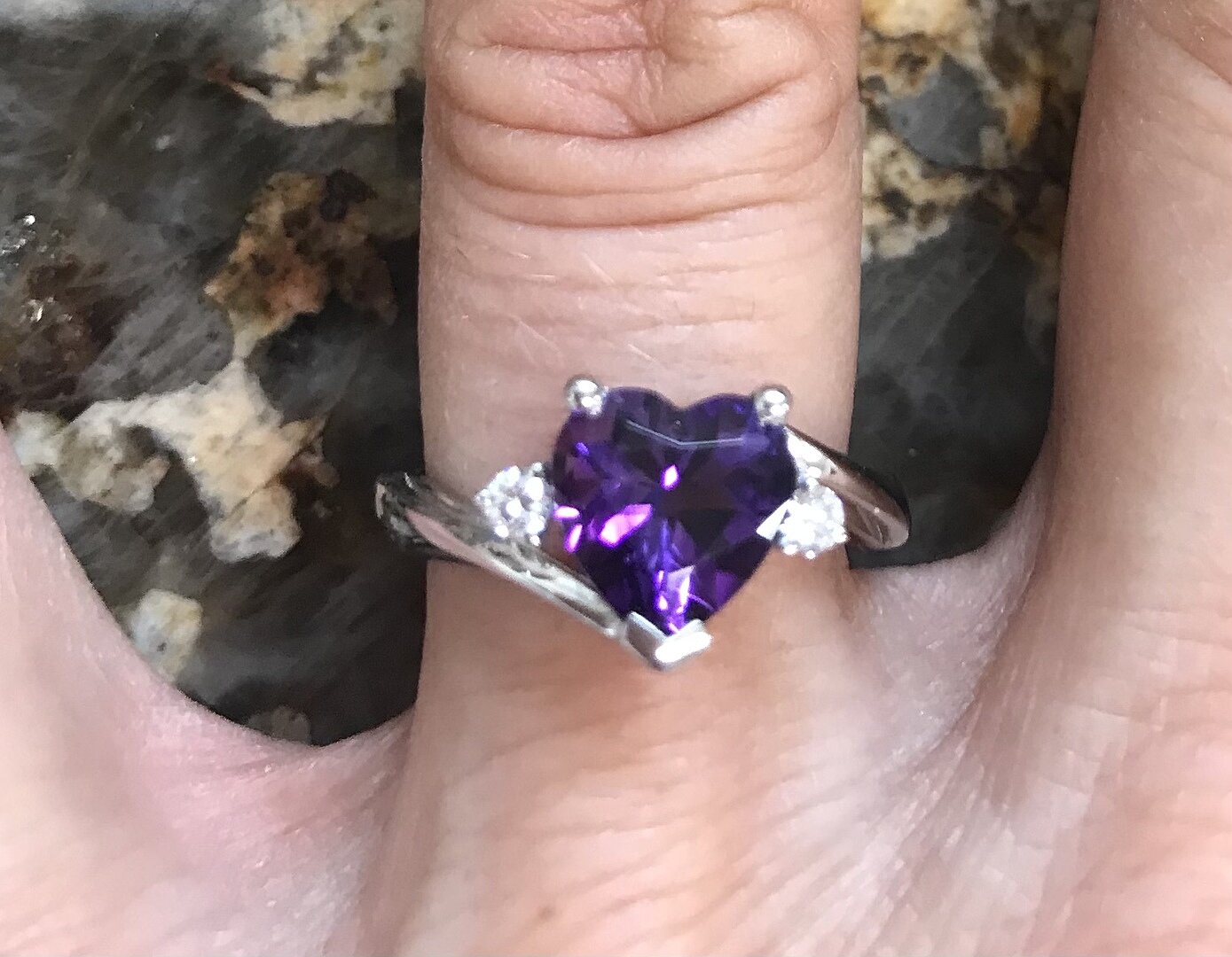 Shop Heart Amethyst Rings for Women | Angara
