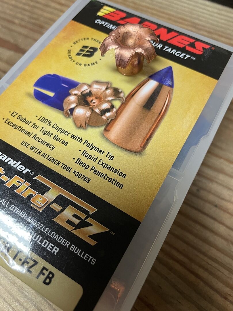 Barnes SpitFire TEZ Muzzleloader Bullets with Sabot .50 cal .45...