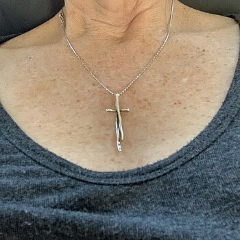 Sterling Silver Cross Pendant Necklace Silpada .925 Sterling Silver Organic Cross Pendant Necklace Silpada Silpada