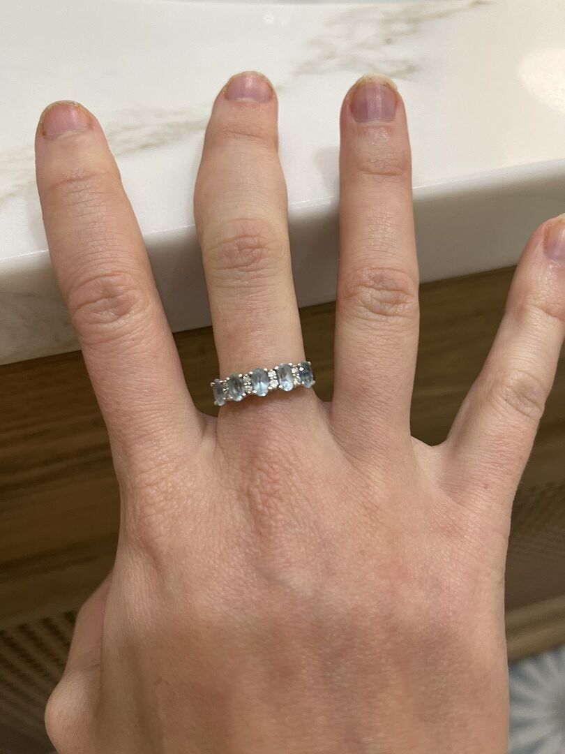 Shop Aquamarine Stackable Rings for Women | Angara