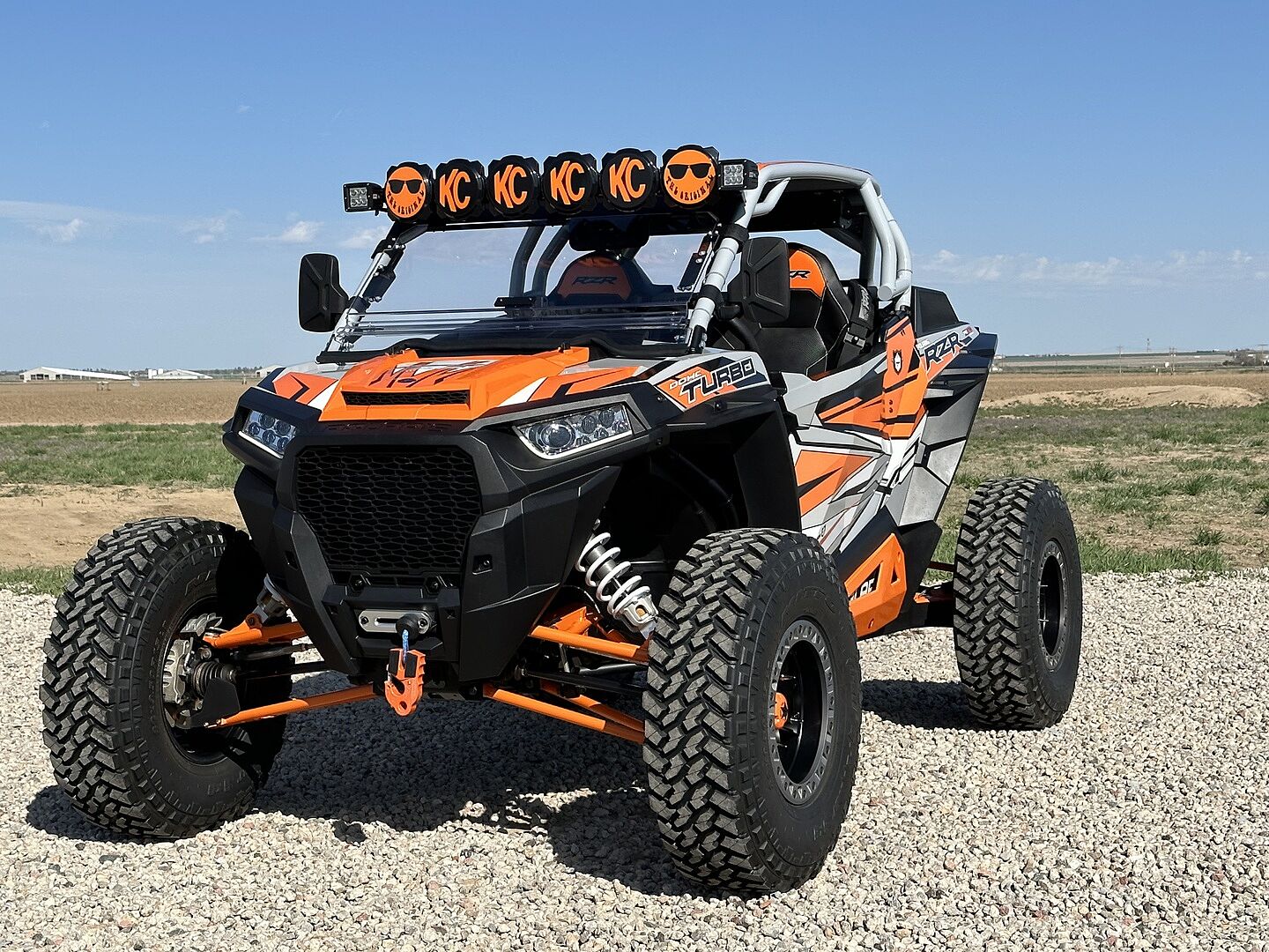 Polaris RZR XP Turbo Scratch Resistant Flip Windshield | SuperATV