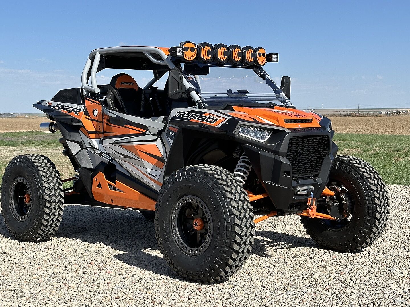 Polaris RZR XP Turbo Scratch Resistant Flip Windshield | SuperATV