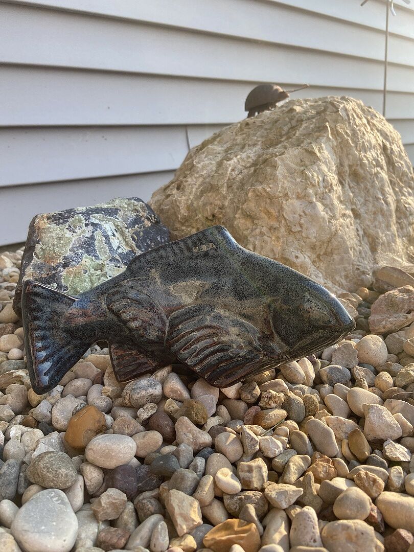 Ceramic Garden Trout | Fish Art | Fish in the Garden