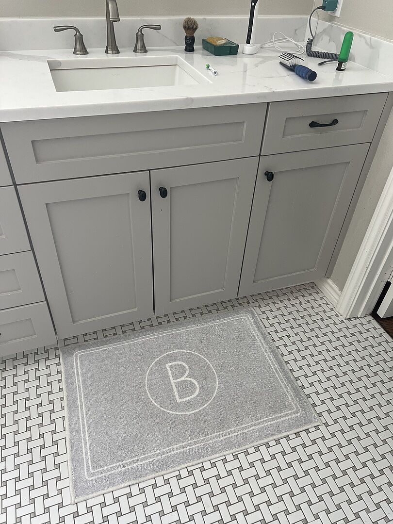 Halo Monogram Bath Mat