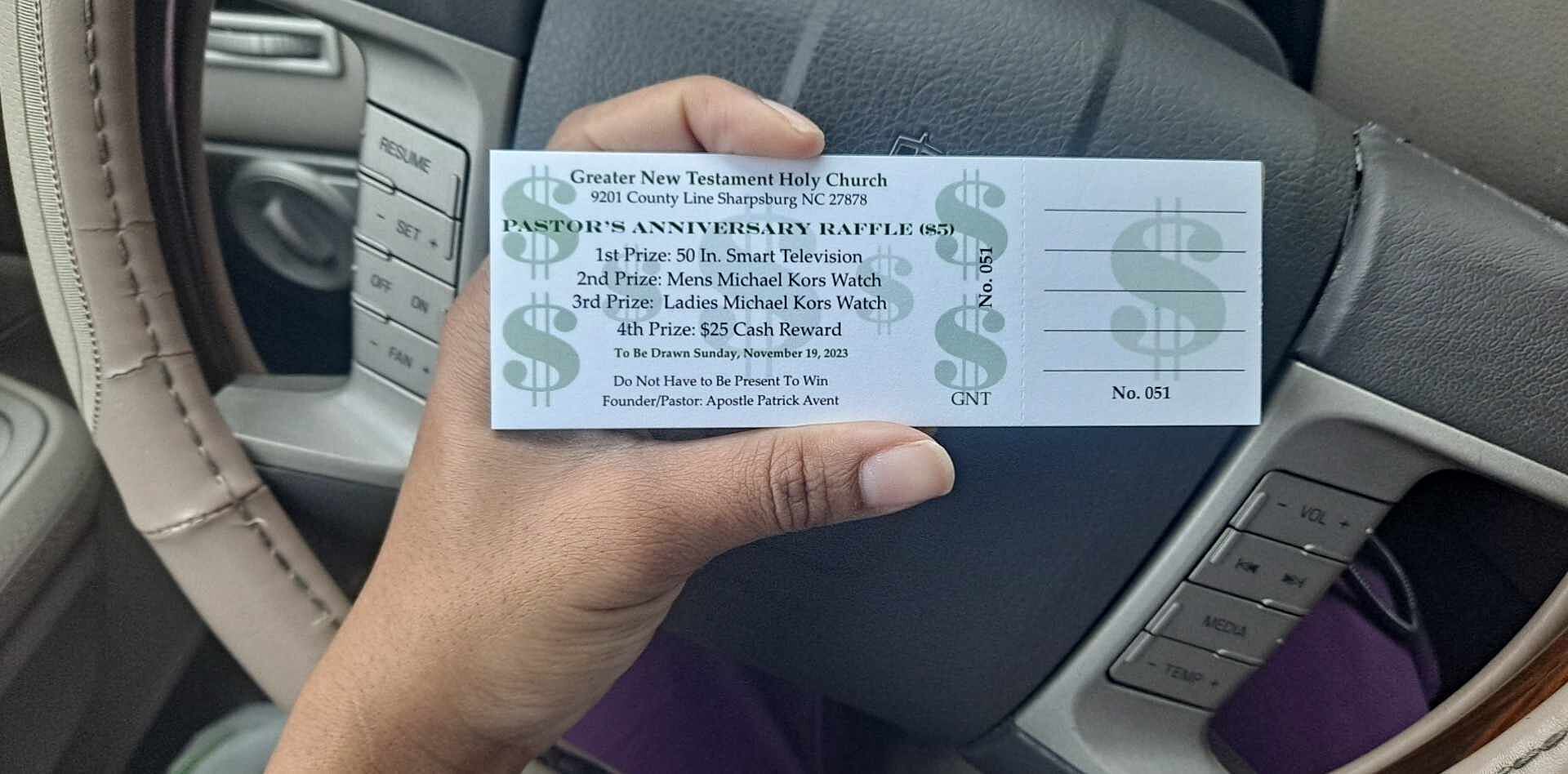 Color Money Raffle Ticket 0007