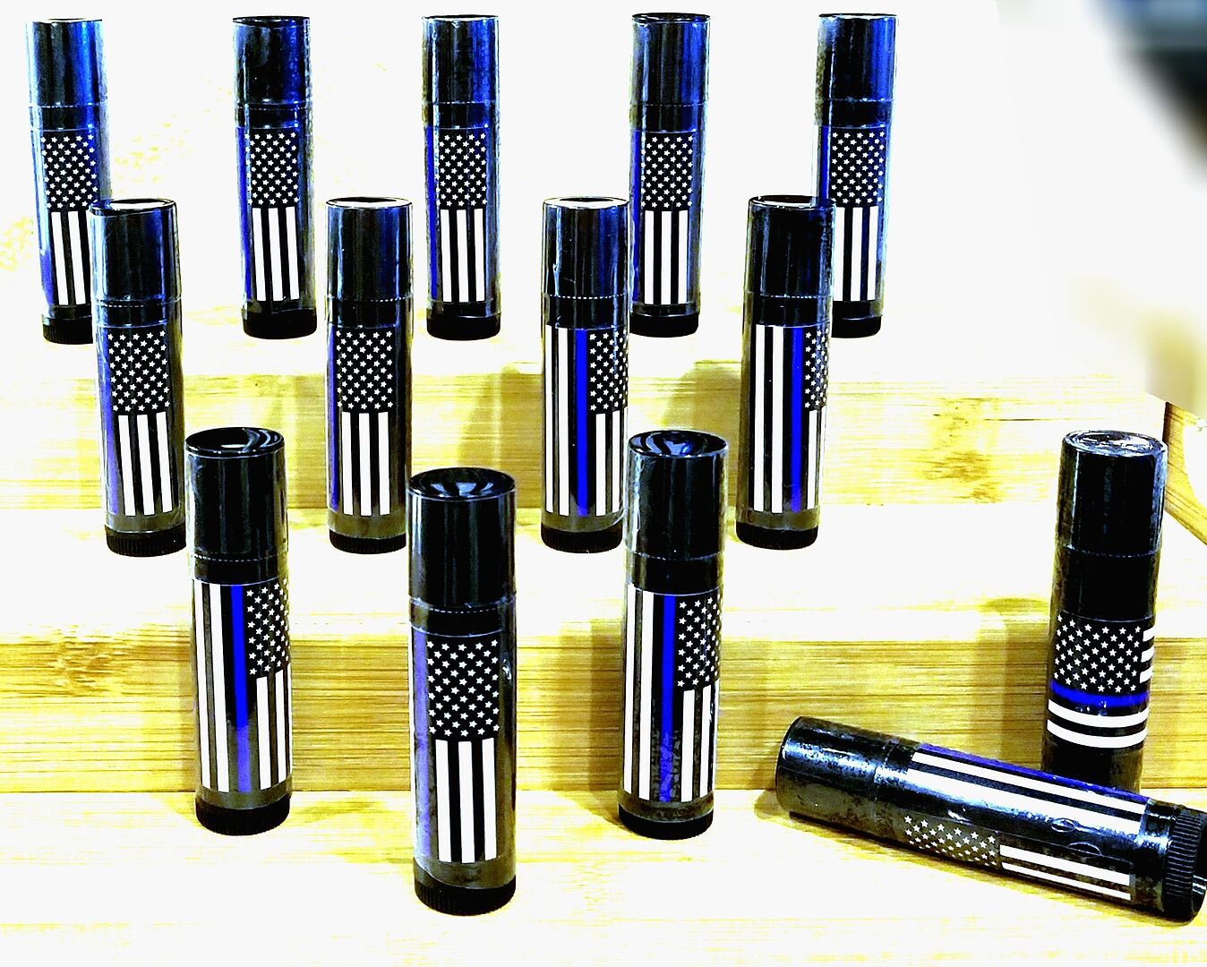 50 Pack Thin Blue Line American Flag Sticker - 1 x 1.5 Inches - Thin ...