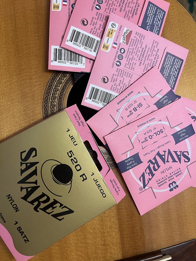 Savarez 520R Rectified Trebles/Red Basses Guitar Strings, Full Set