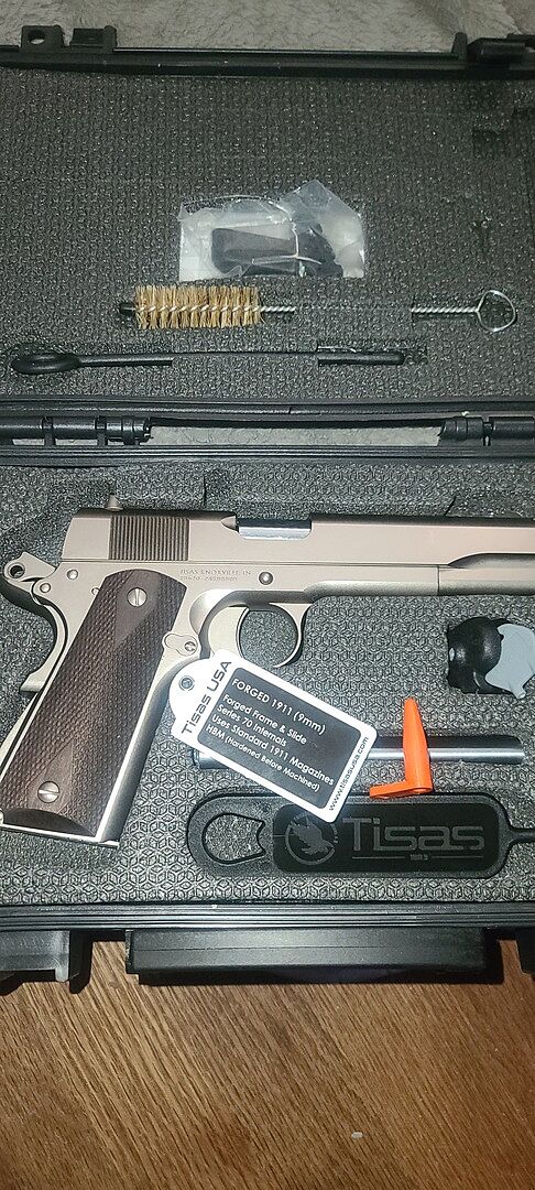 Tisas 1911 Stakeout 38sup/9mm 5" Nickel 2 Barrels - For Sale - New ...