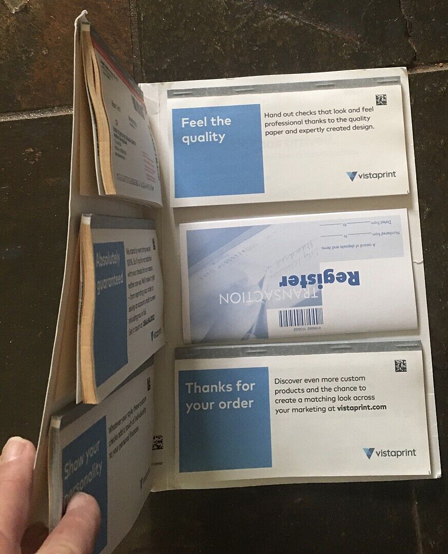 Personal and Business Wallet Checks VistaPrint