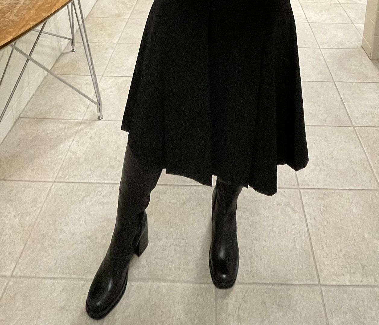 MYSTERY Black Leather Block Heel Platform Boot | Women's MYSTERY Black Leather Block Heel Platform Boot | Women's