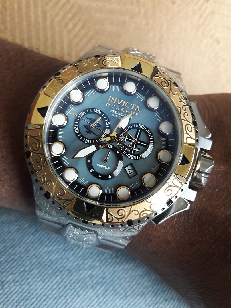 Invicta Reserve Chronograph Grey Mother of Pearl Dial Men's Watch 17860 ...