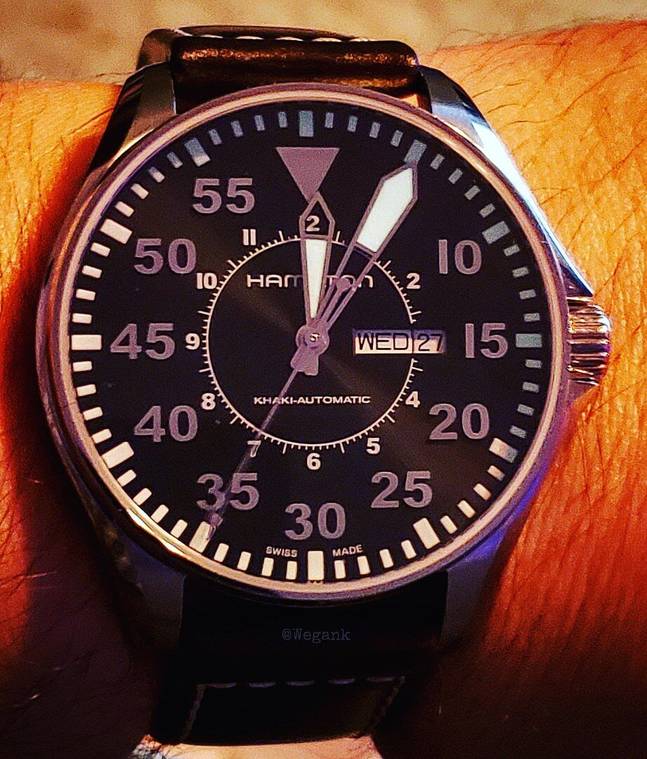 Hamilton Khaki Pilot Automatic Black Dial Men's Watch H64715535 ...