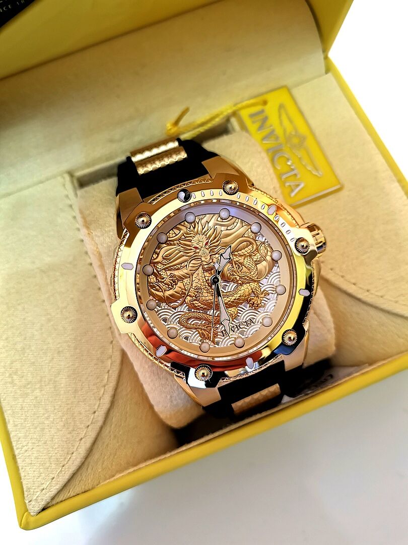 Invicta Speedway Dragon Automatic Gold Dial Men's Watch 25777 ...