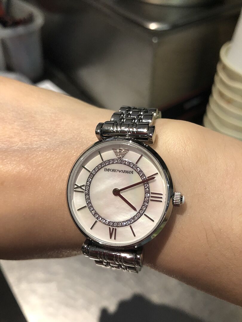 Emporio Armani Classic Mother of Pearl Dial Ladies Watch AR1908 ...