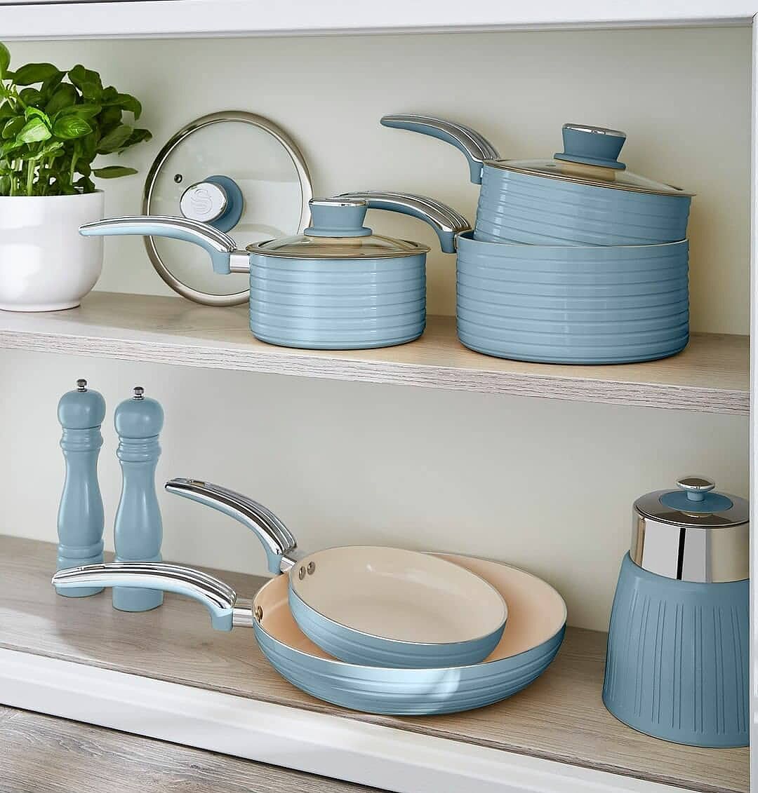 Swan pan set store