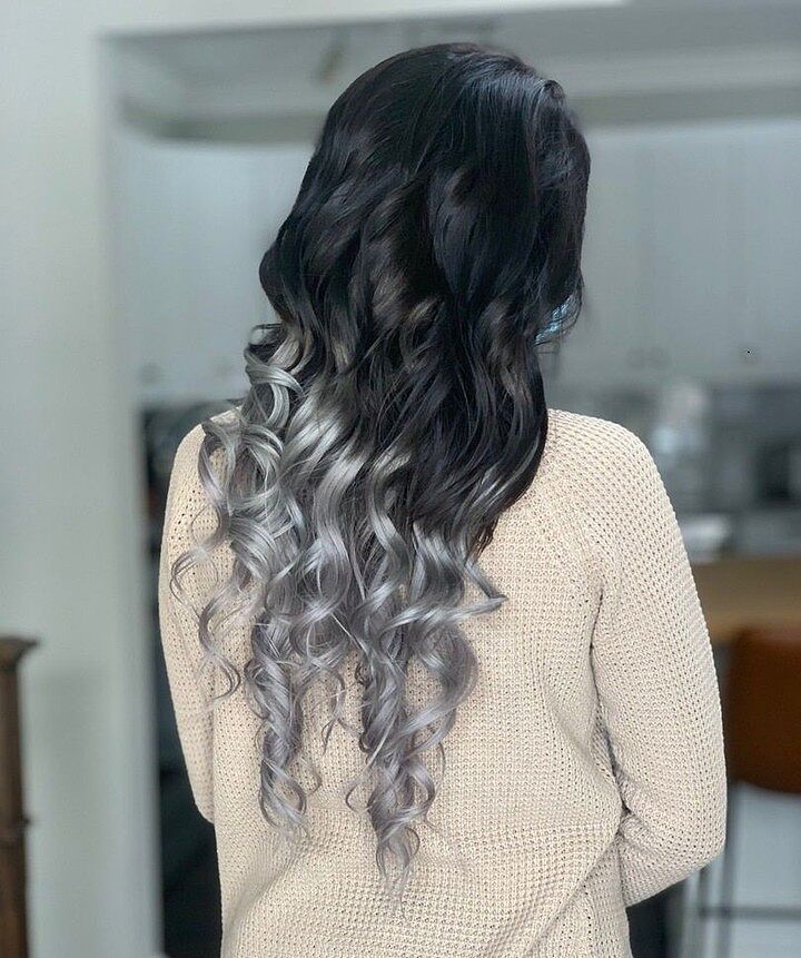 Black To Gray Ombre Hair