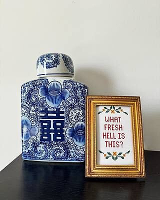 DAILY SAMPLER | Desktop affirmations that keep you in stitches