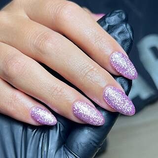 HONA Glitterbox Pink Champagne Pink Glitter HEMA FREE Nail Polish Hypoallergenic